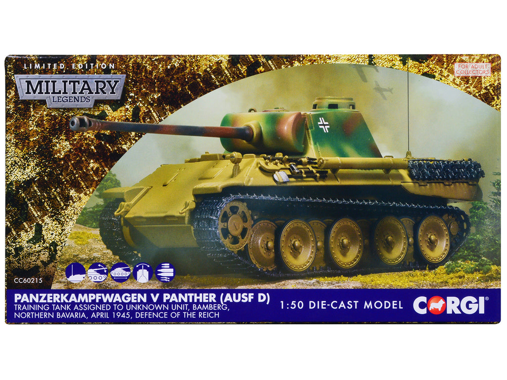 Panzerkampfwagen V Panther (Ausf D) Tank "Training Unit Bamberg North – Main Street Diecast Classics