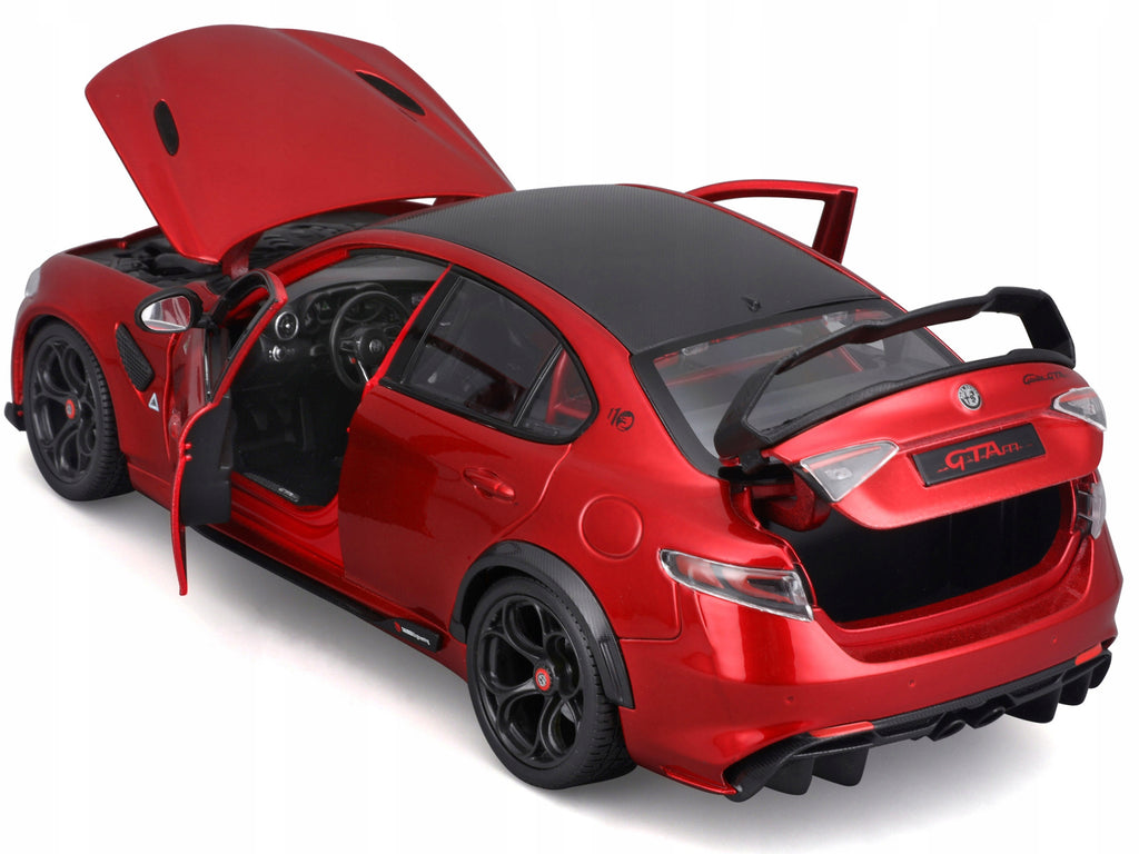 Alfa Romeo Giulia GTAm Red Metallic with Carbon Top 1/18 Diecast Model ...