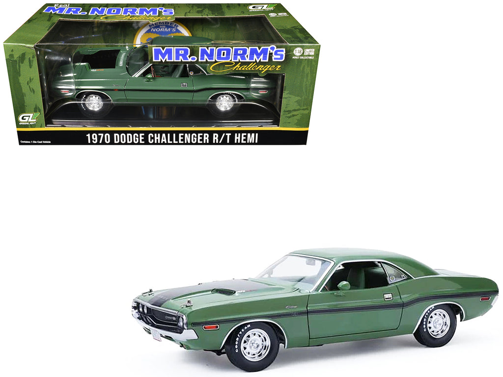 1970 Dodge Challenger R/T Hemi F8 Green with Black Stripes and Green I ...