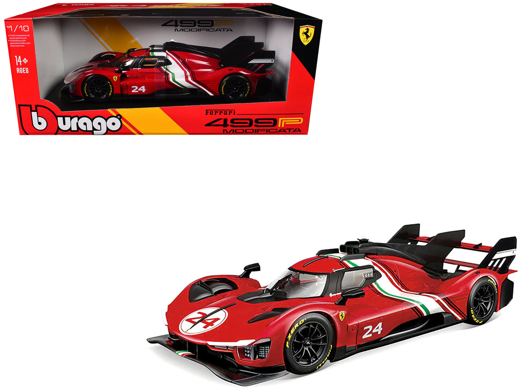 Ferrari 499P Modificata #24 Red with Italian Flag Stripes "Racing" Ser ...