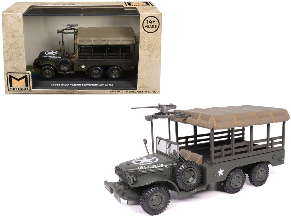 Dodge WC63 Weapons Carrier with Canvas Top Olive Drab "United States A ...
