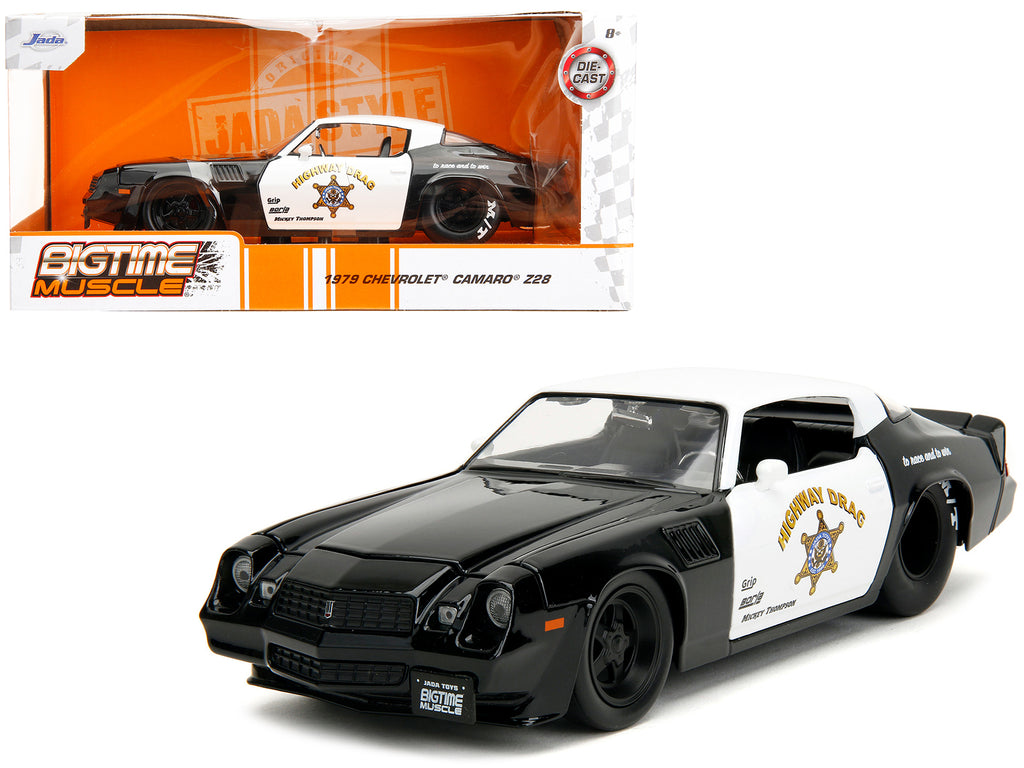 1979 Chevrolet Camaro Z28 Police Black and White "Highway Drag" "Bigti ...