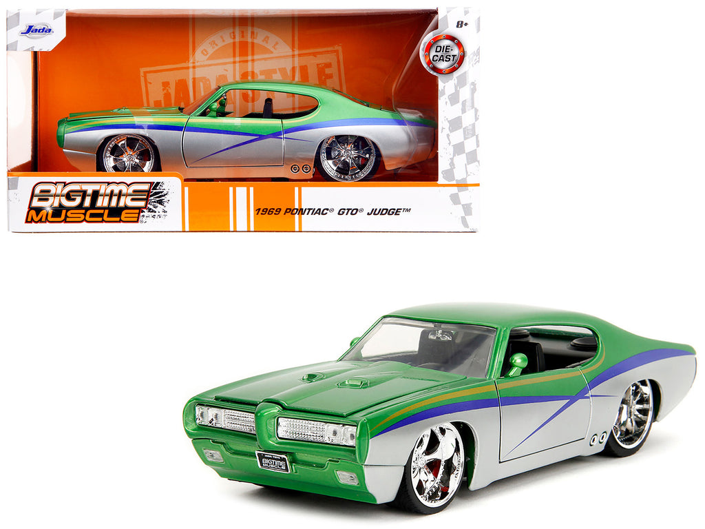 1969 Pontiac GTO Judge Green Metallic and Silver with Stripes "Bigtime ...