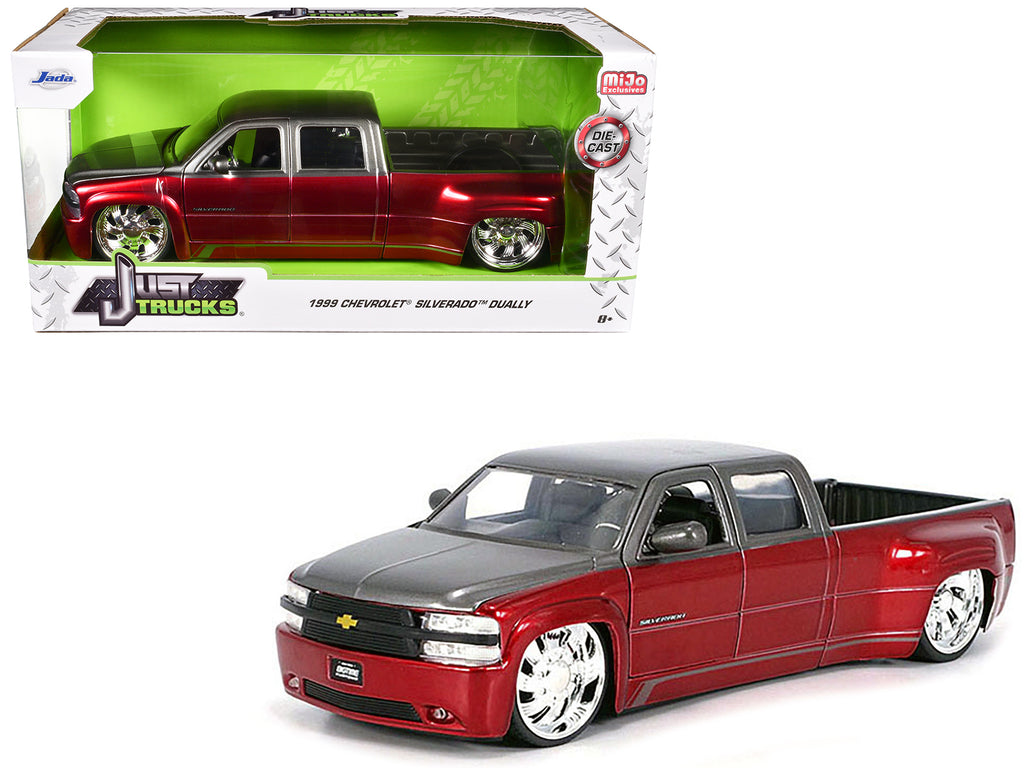 1999 Chevrolet Silverado Dually Pickup Truck Red Metallic and Gray wit ...