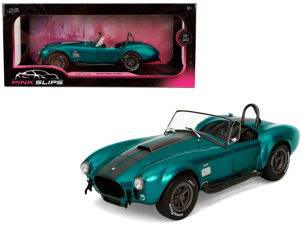 Shelby Cobra 427 MKII Teal Metallic with Gray Stripes "Pink Slips" Ser ...