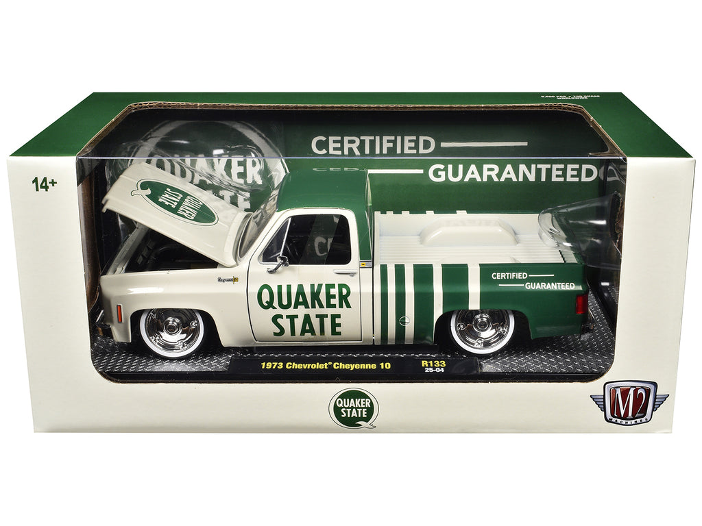1973 Chevrolet Cheyenne 10 Pickup Truck "Quaker State" Beige and Green ...