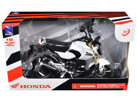 Honda GROM Motorcycle White 1/12 Diecast Model by New Ray – Main Street ...