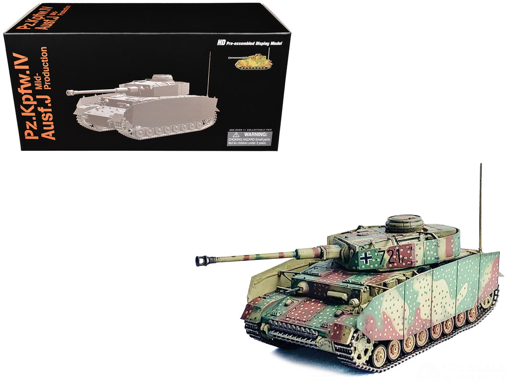 Germany Pz.Kpfw.IV Ausf.J Mid Production Tank "#721 Western Front" (19 – Main Street Diecast ...