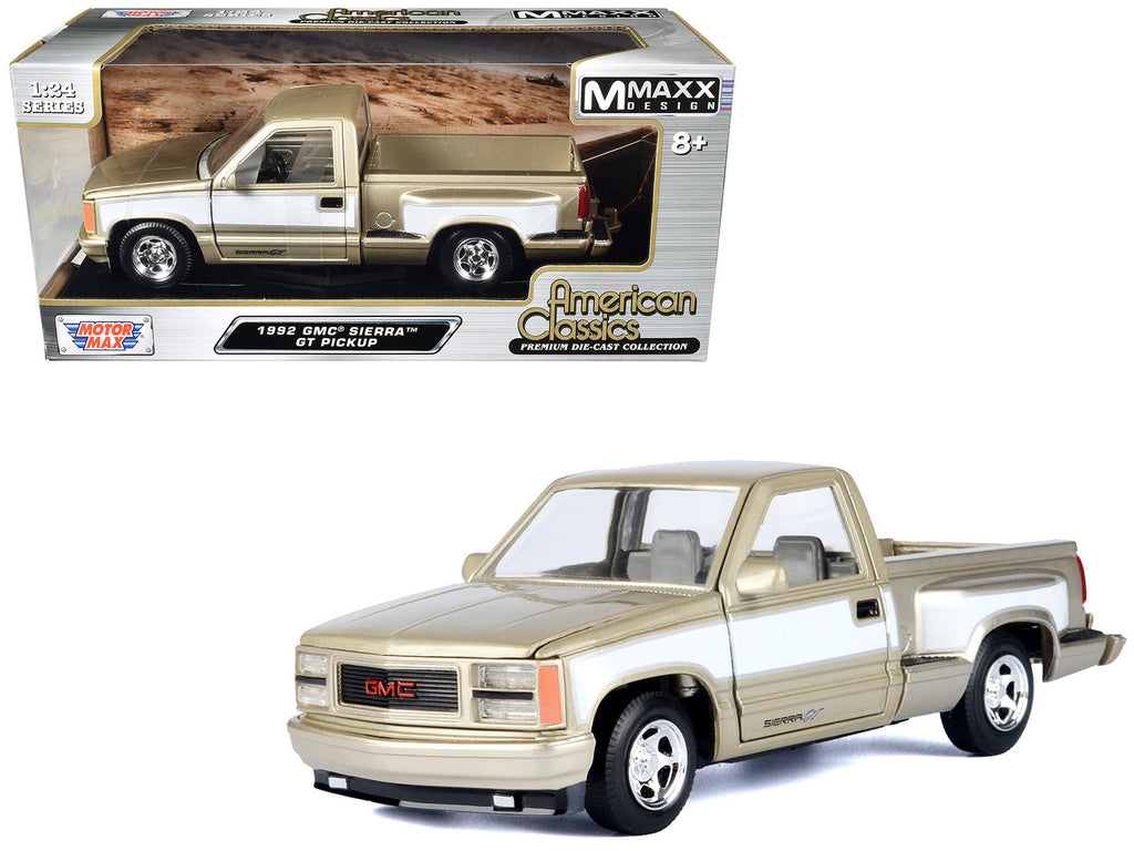 1992 GMC Sierra GT Pickup Truck Gold Metallic with White Sides "Americ ...