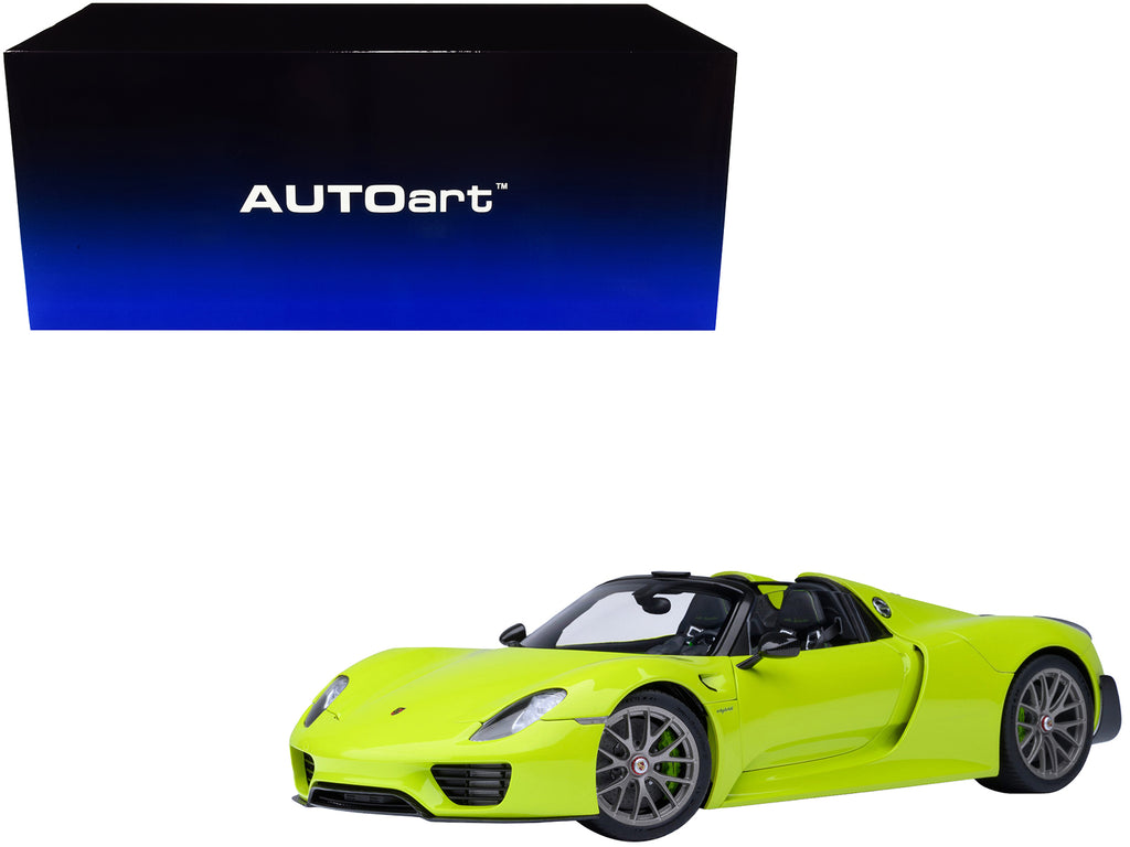 Porsche 918 Spyder "Weissach Package" Acid Green 1/18 Model Car by AUT ...