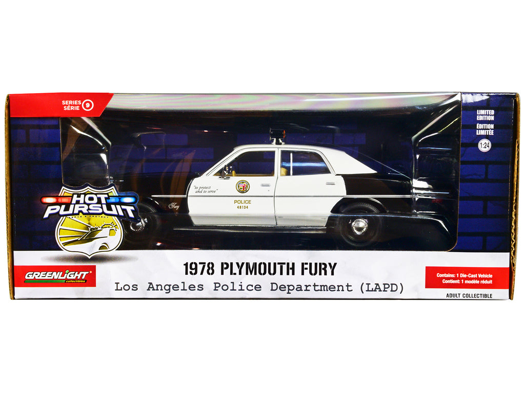 1978 Plymouth Fury Black and White "LAPD (Los Angeles Police Departmen ...