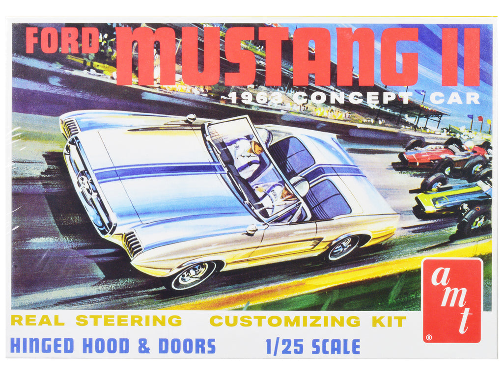 1963 Ford Mustang II Concept Car Plastic Model Kit (Skill Level 2) 1/2 ...