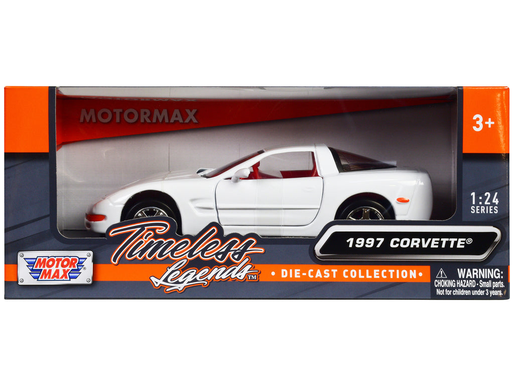 1997 Chevrolet Corvette C5 Coupe White with Red Interior "Timeless Leg ...