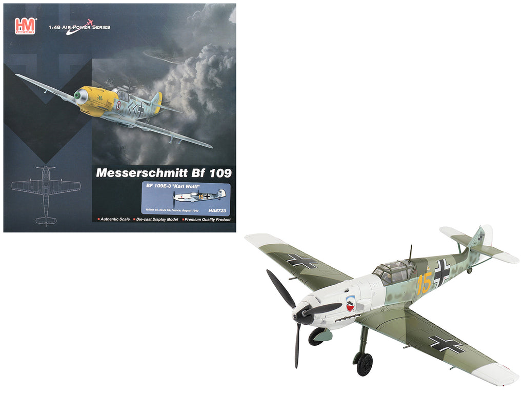 Messerschmitt Bf 109E-3 Fighter Aircraft "Yellow 15 Karl Wolff III/JG ...