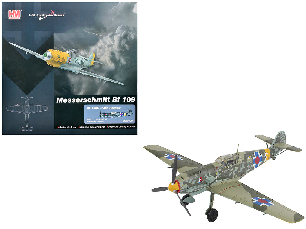 Messerschmitt Bf 109E-3 Fighter Aircraft "White 2 Jan Reznak 13.(slow ...