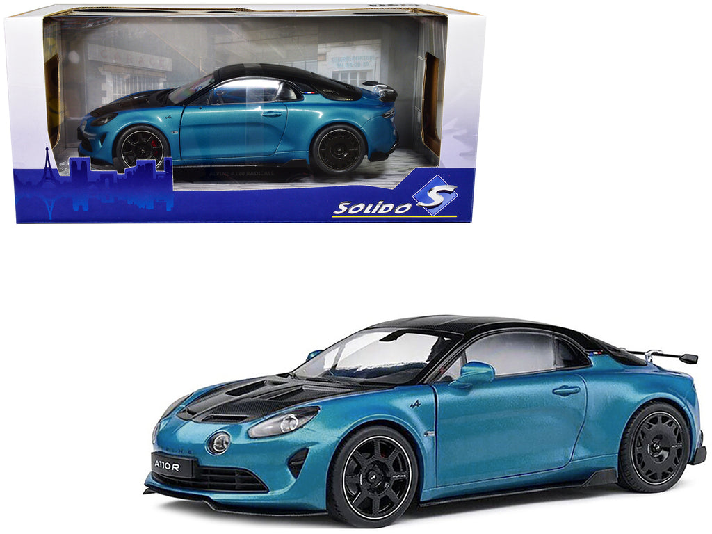 2023 Alpine A100 Radicale Blue Metallic with Carbon Hood and Top 1/18 ...