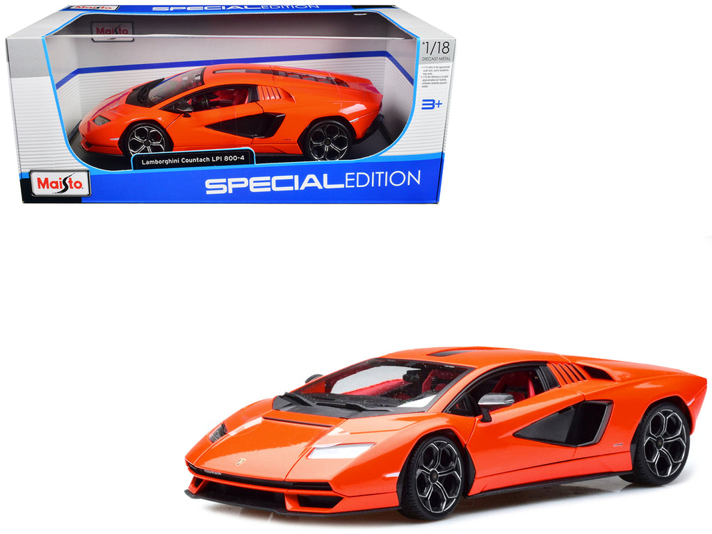 Lamborghini Countach LPI 800-4 Orange with Red Interior "Special Editi ...
