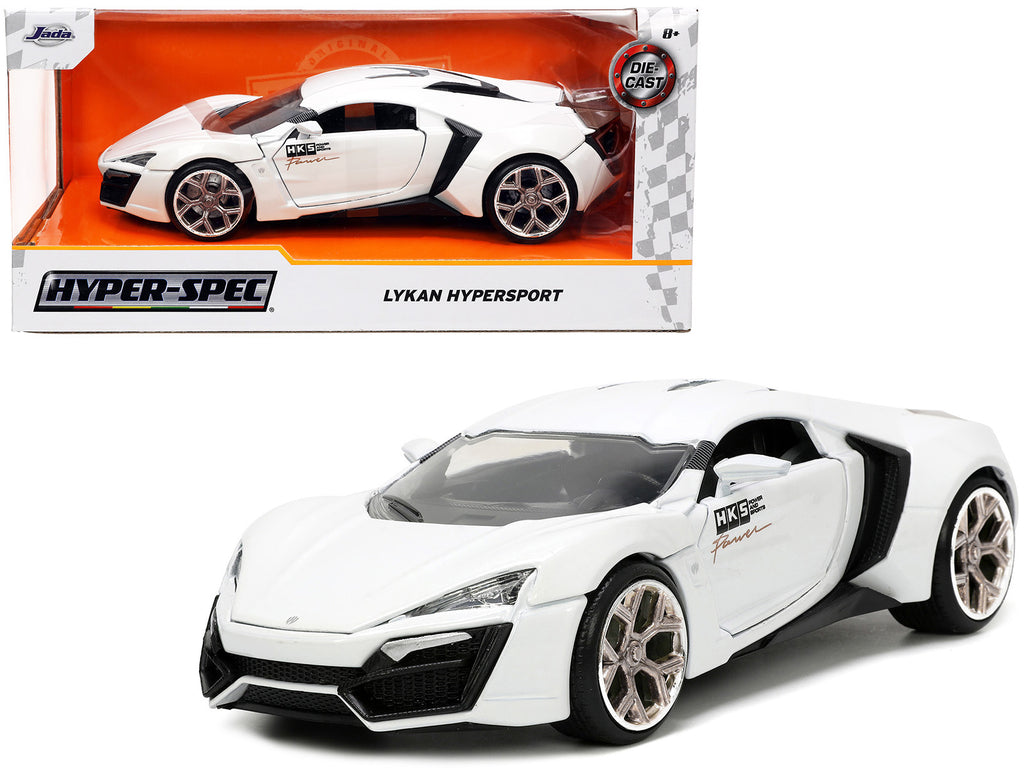Lykan Hypersport White with Bronze Metallic Rear Spoiler "HKS" "Hyper ...