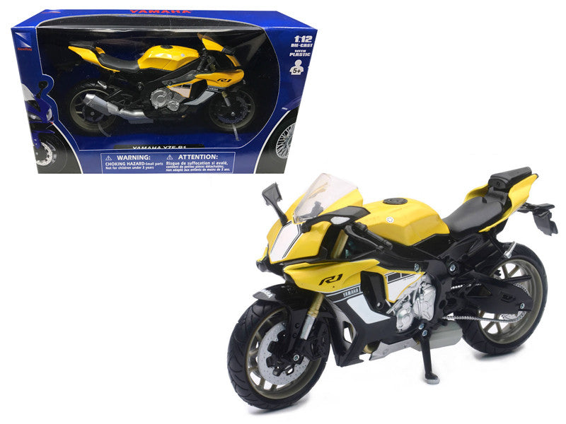 2016 Yamaha YZF-R1 Yellow 1/12 Diecast Motorcycle Model by New Ray ...