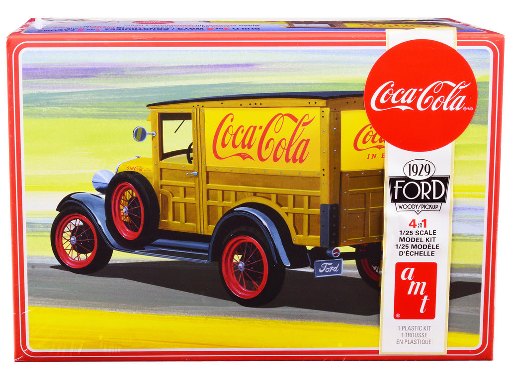 1929 Ford Woody Pickup 4-in-1 Plastic Model Kit "Coca-Cola" (Skill Lev ...